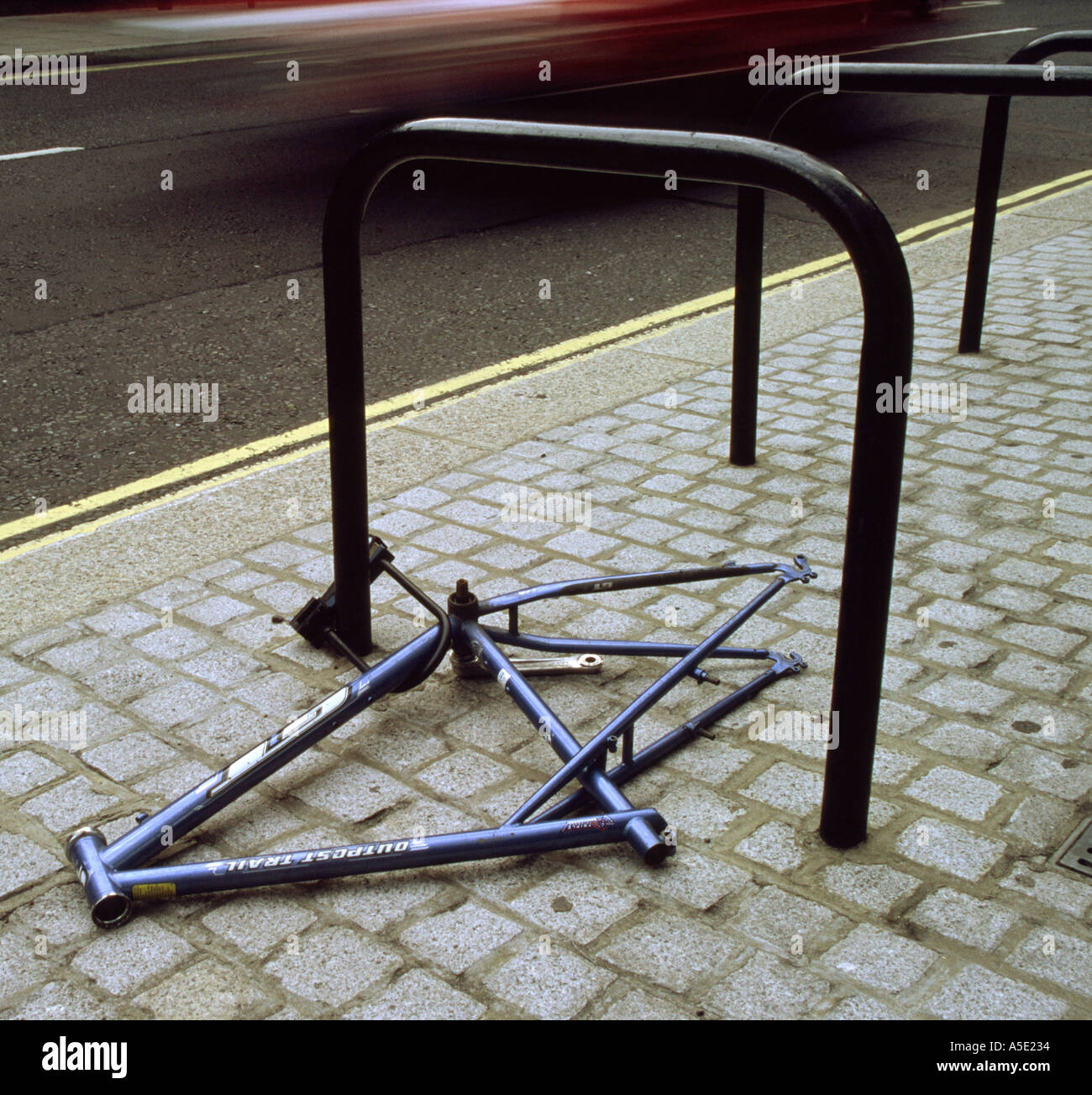 Bike rack theft stolen crime lock hi-res stock photography and images ...