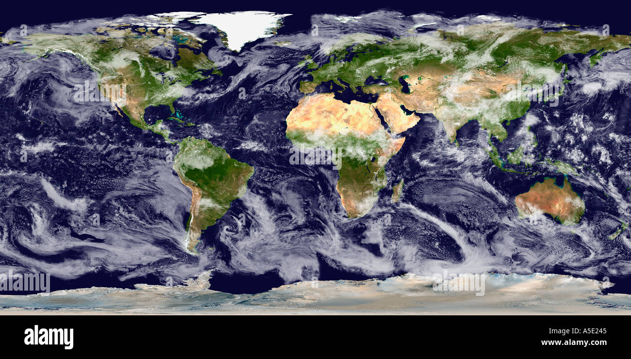 Satellite Image of the Earth Earth from Space Stock Photo - Alamy