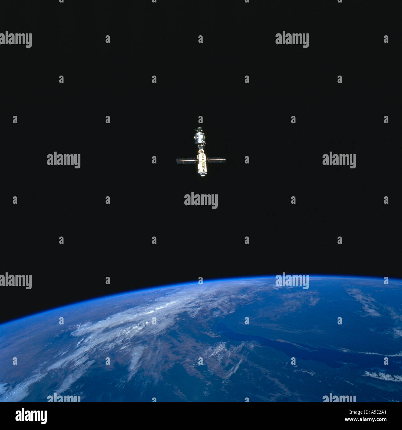 International Space Station orbiting the Earth Earth from Space Stock ...