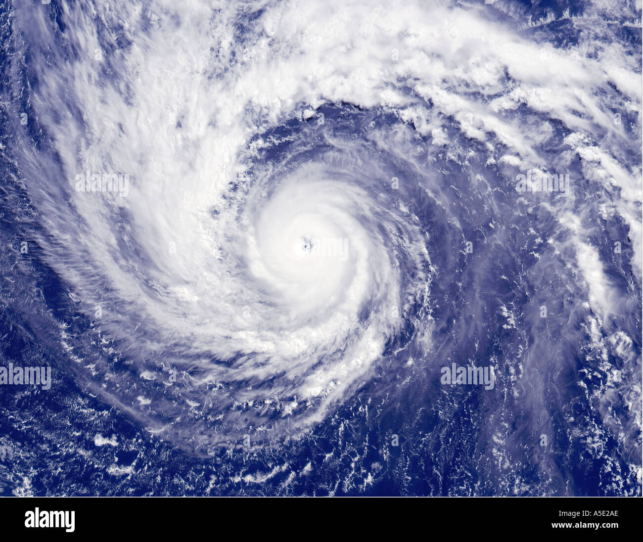 Satellite Image of a Typhoon Earth from Space Stock Photo - Alamy