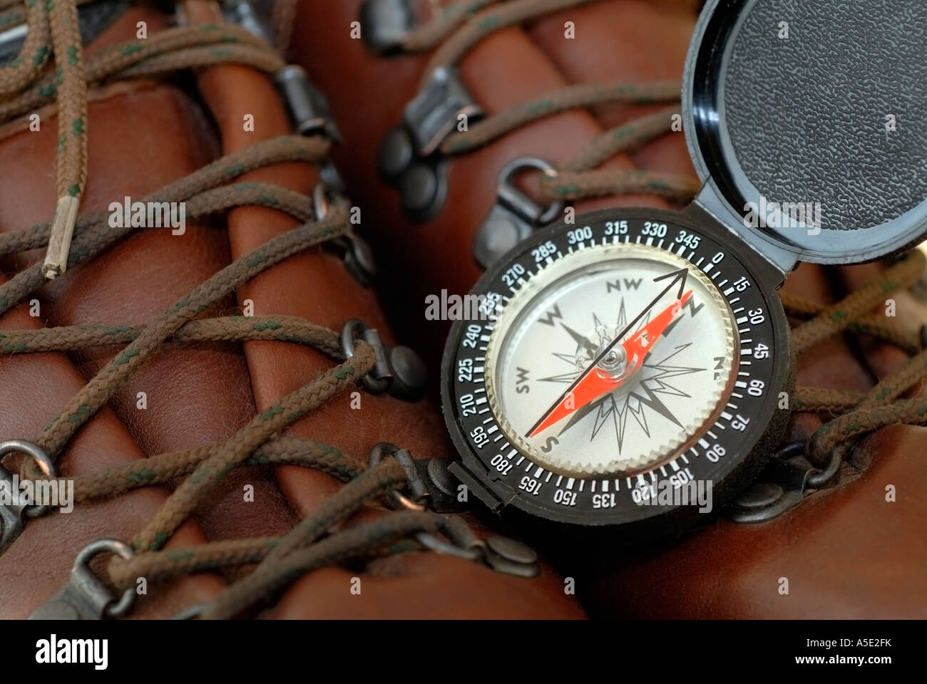 Walking boots compass hi-res stock photography and images - Alamy