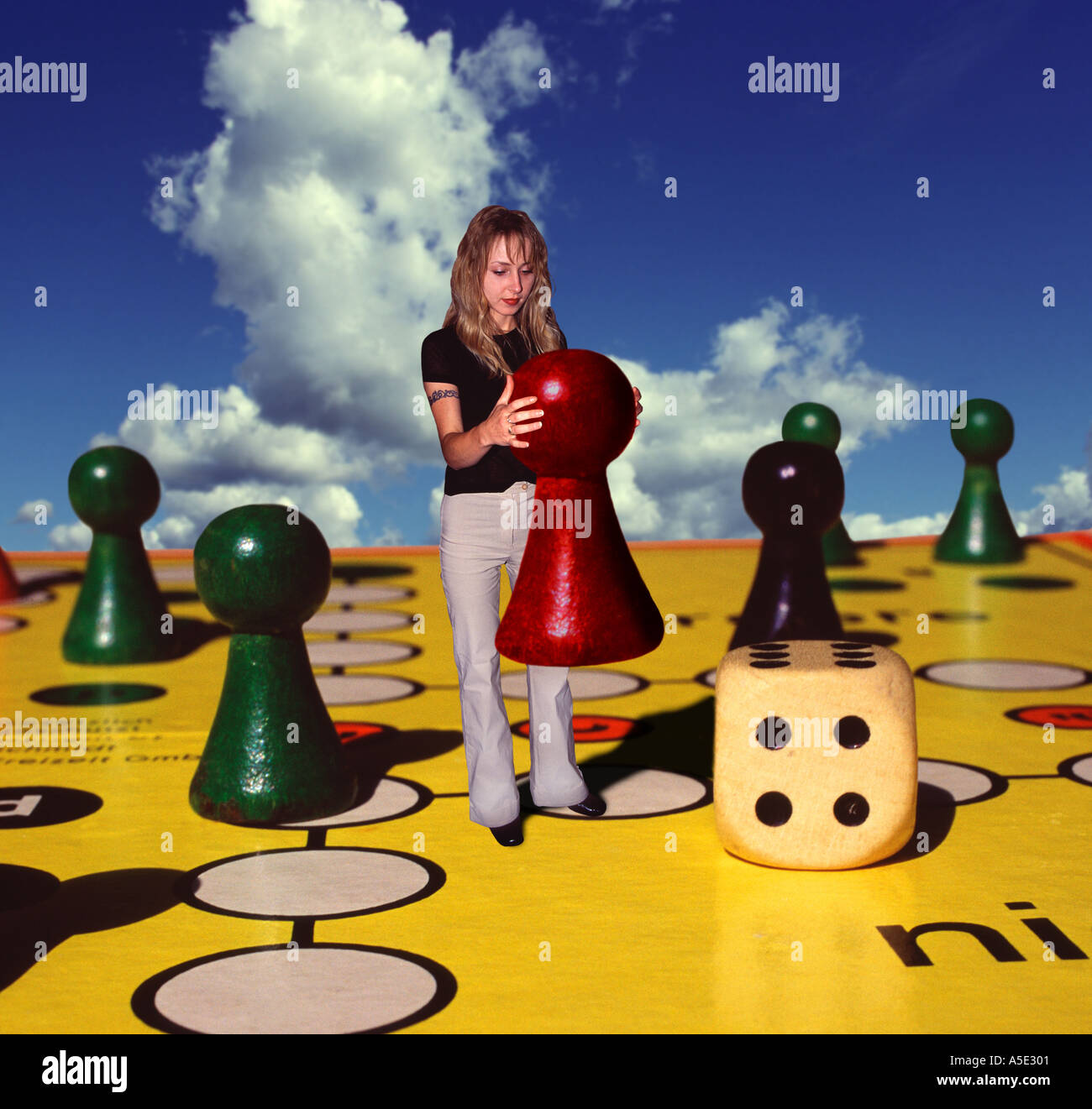 Girl is playing a game Stock Photo - Alamy