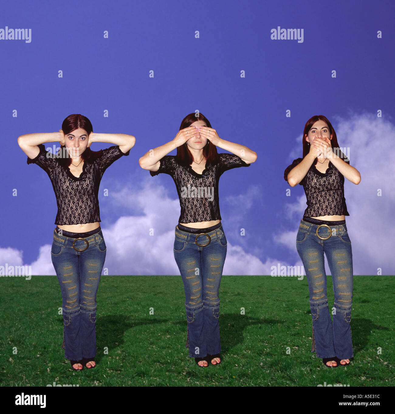 Not see hear and say Stock Photo - Alamy