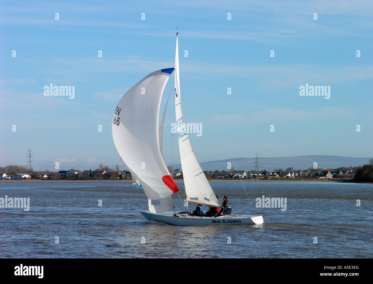 Yachts racing on the River Wyre Stock Photo - Alamy