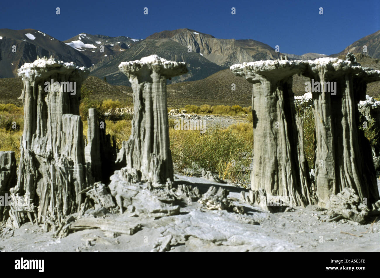 SAND PILLARS NAVY BAY MONO LAKE CALIFORNIA USA Stock Photo - Alamy