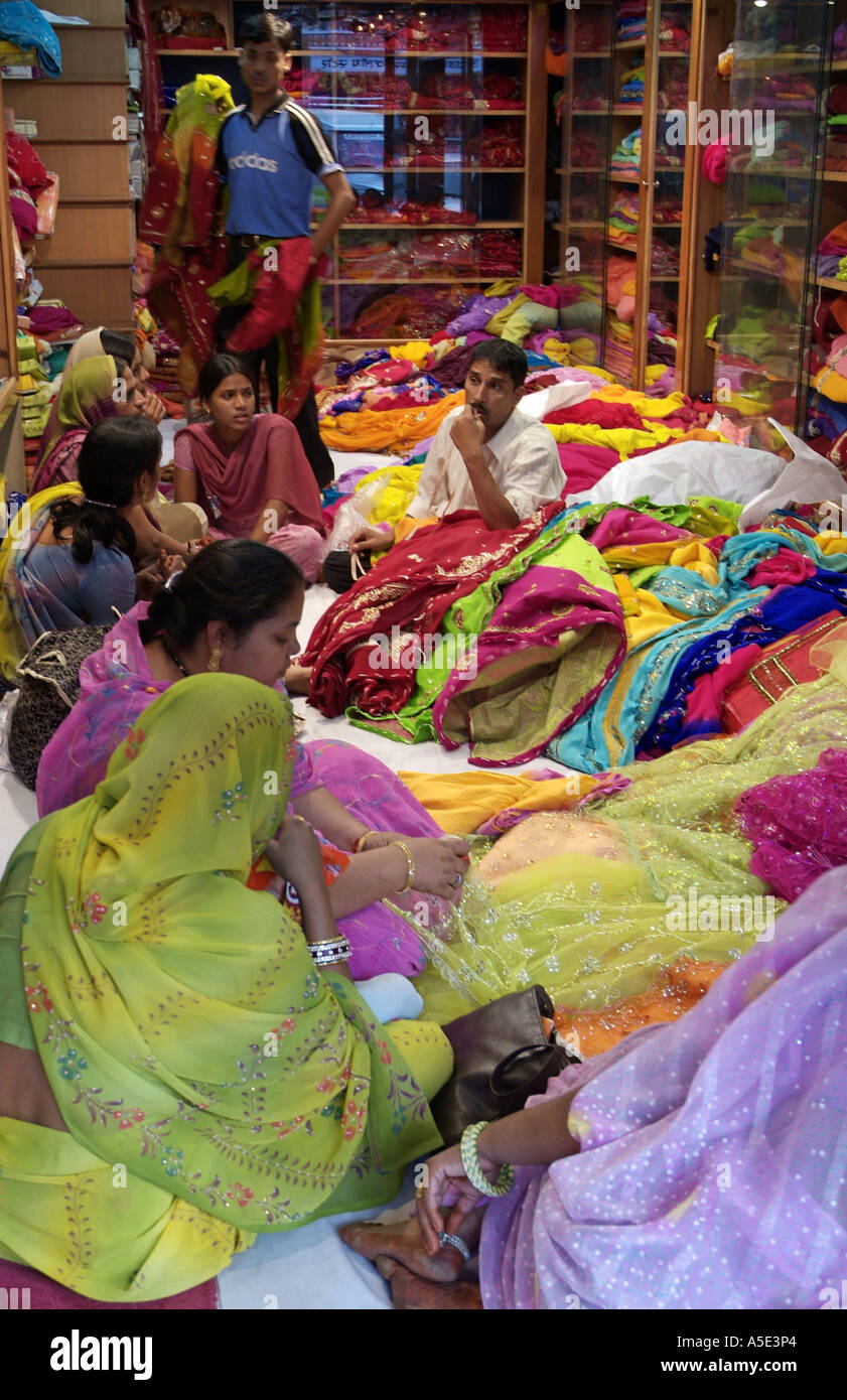 Women in a sari shop in India Stock Photo - Alamy
