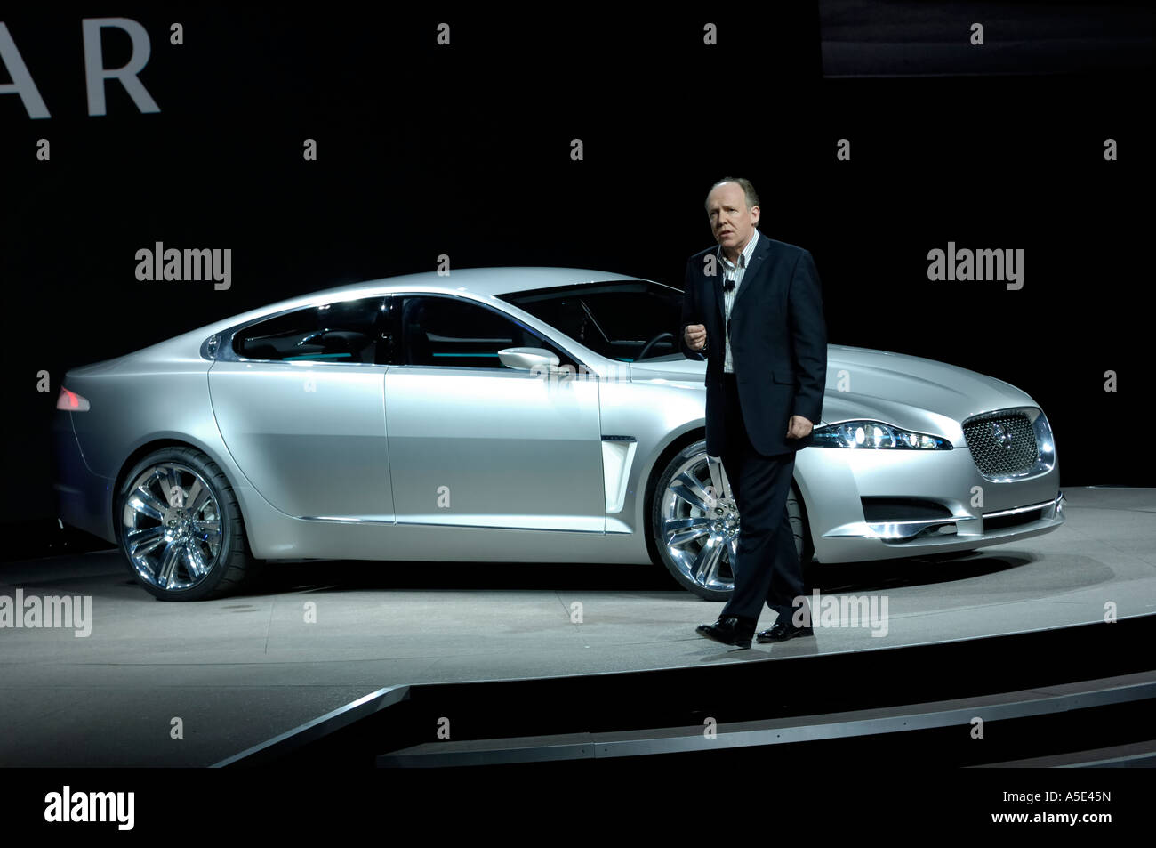 Ian Callum Director of Design Jaguar introduces the Jaguar C-XF concept ...