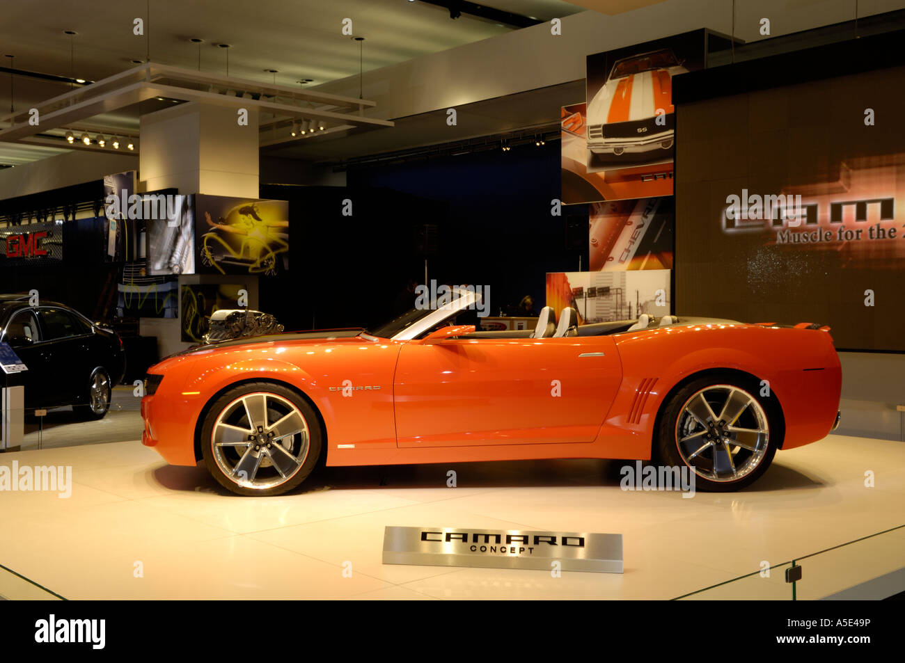 Chevrolet Camaro convertible concept car at the 2007 North American ...
