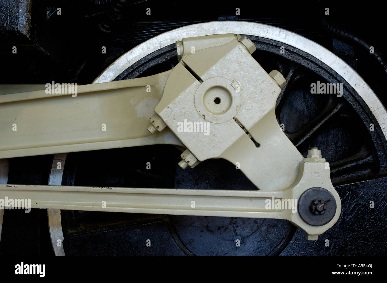 Wheel and connecting rod detail of a 1941 Lima Allegheny locomotive at ...