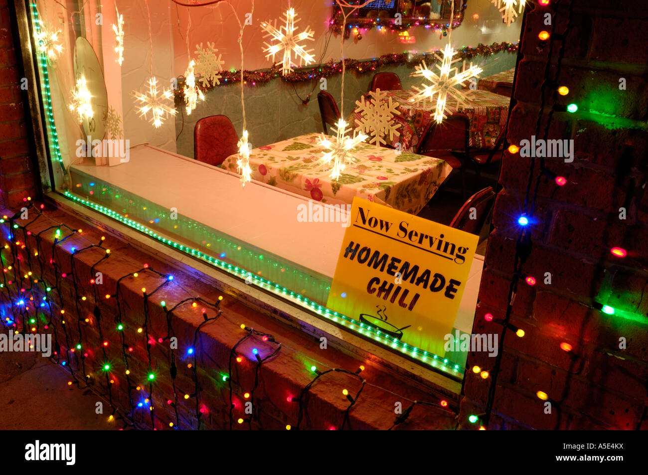 Restaurant with Christmas lights during the Big Bright Lights Show in ...