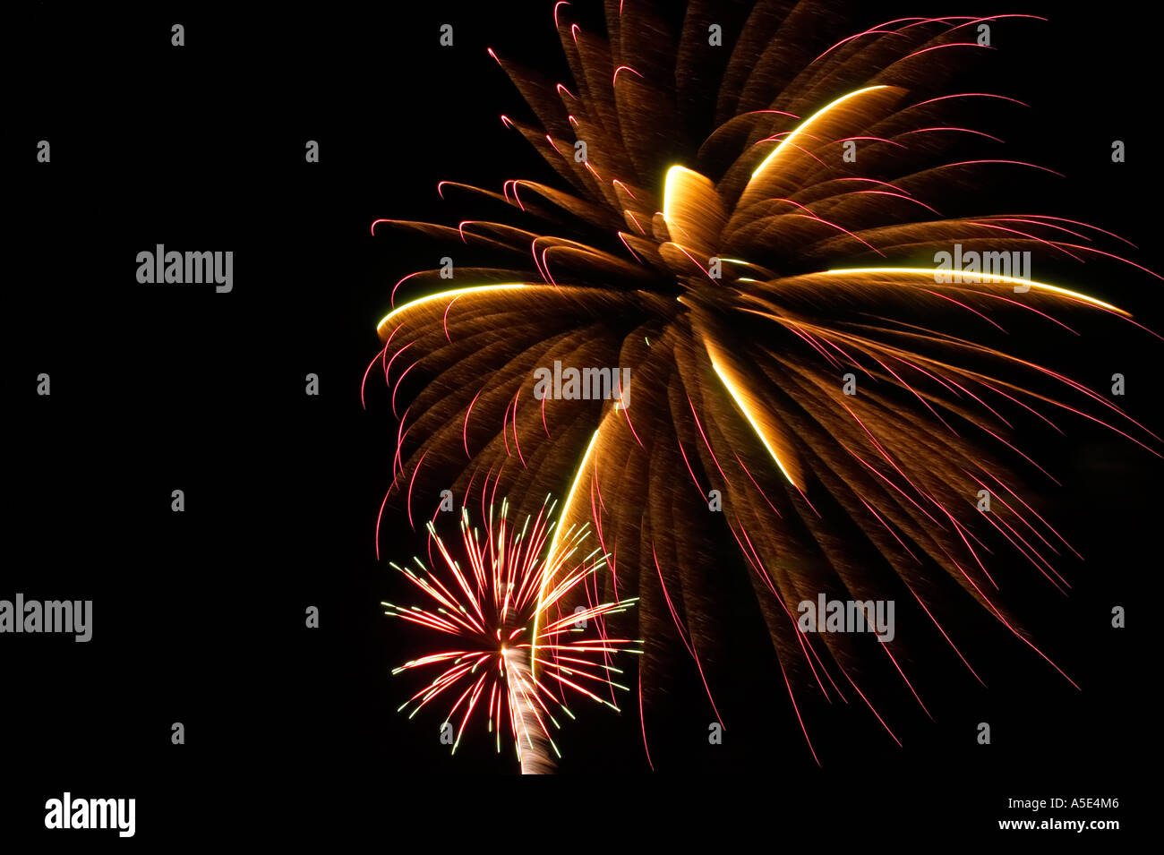 A fireworks display on the Fourth of July Stock Photo - Alamy