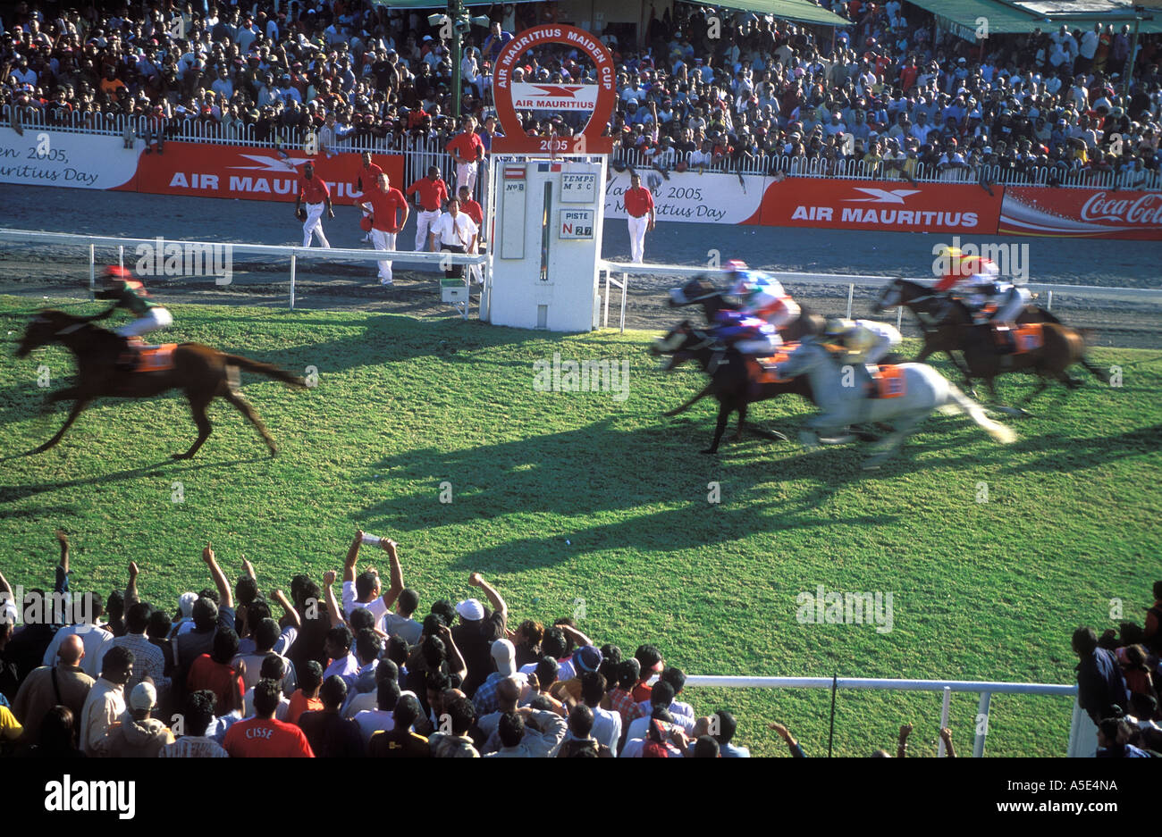 Horse Racing In Mauritius Stock Photo - Alamy
