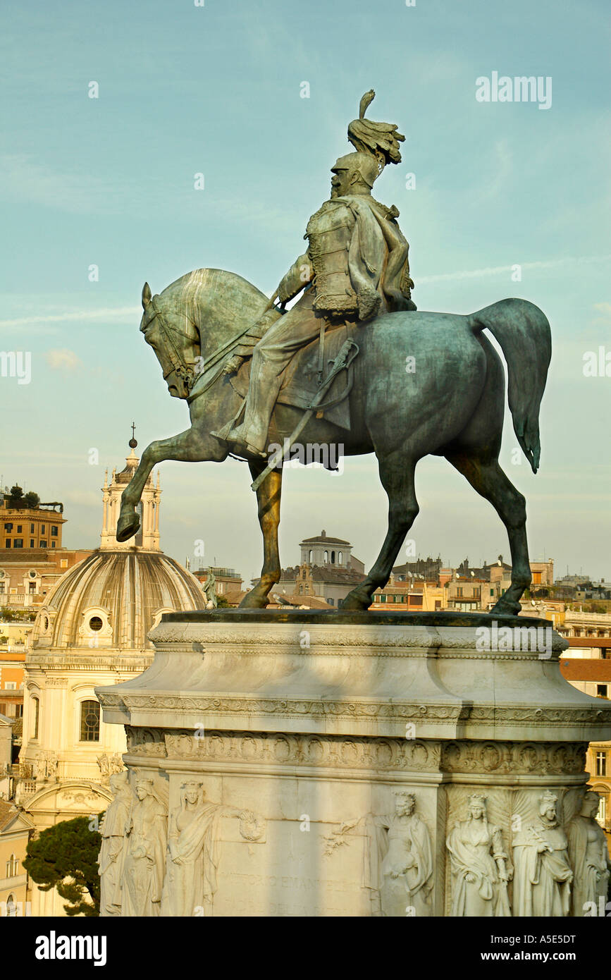 Equestrian statue of Vittorio Emanuele II of Savoia, first king of ...