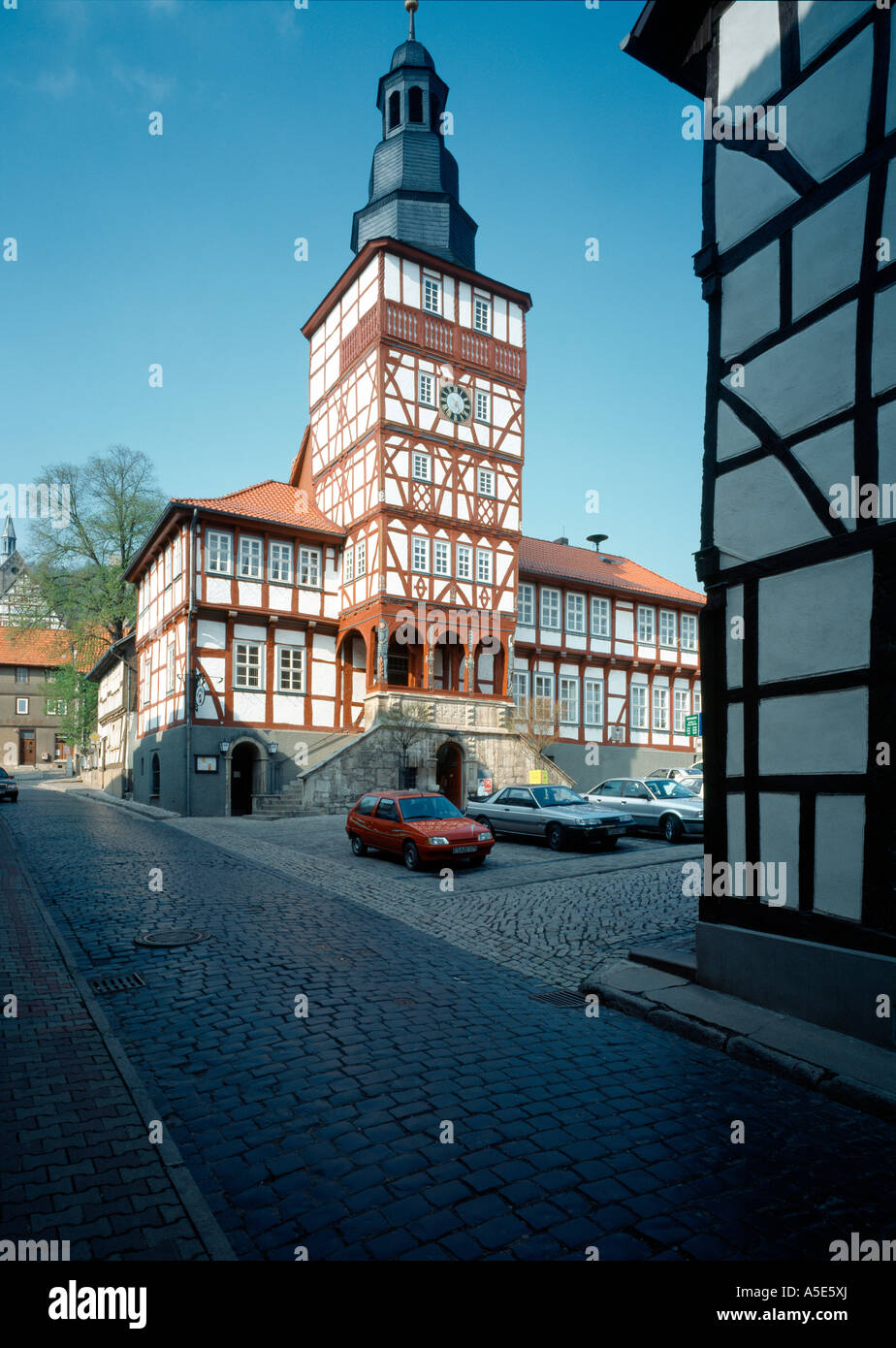 Treffurt, Rathaus, Marktseite Stock Photo - Alamy