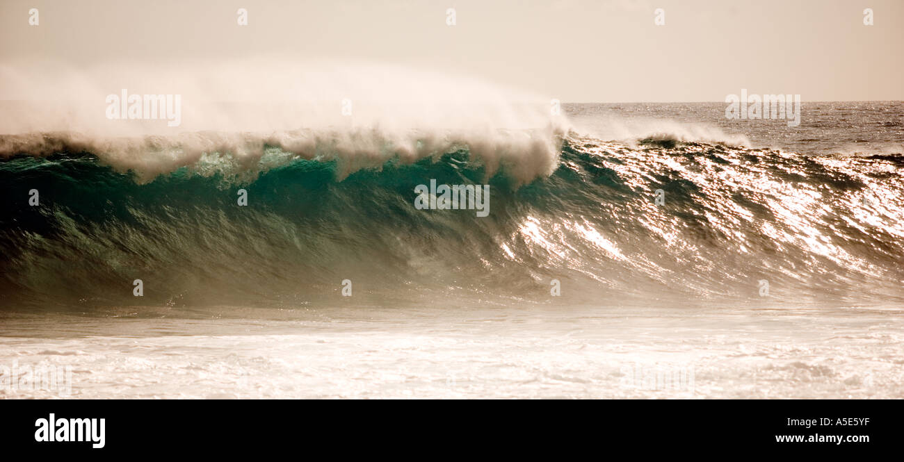 Anse de Cascade, Waves breaking Reunion Island Stock Photo - Alamy