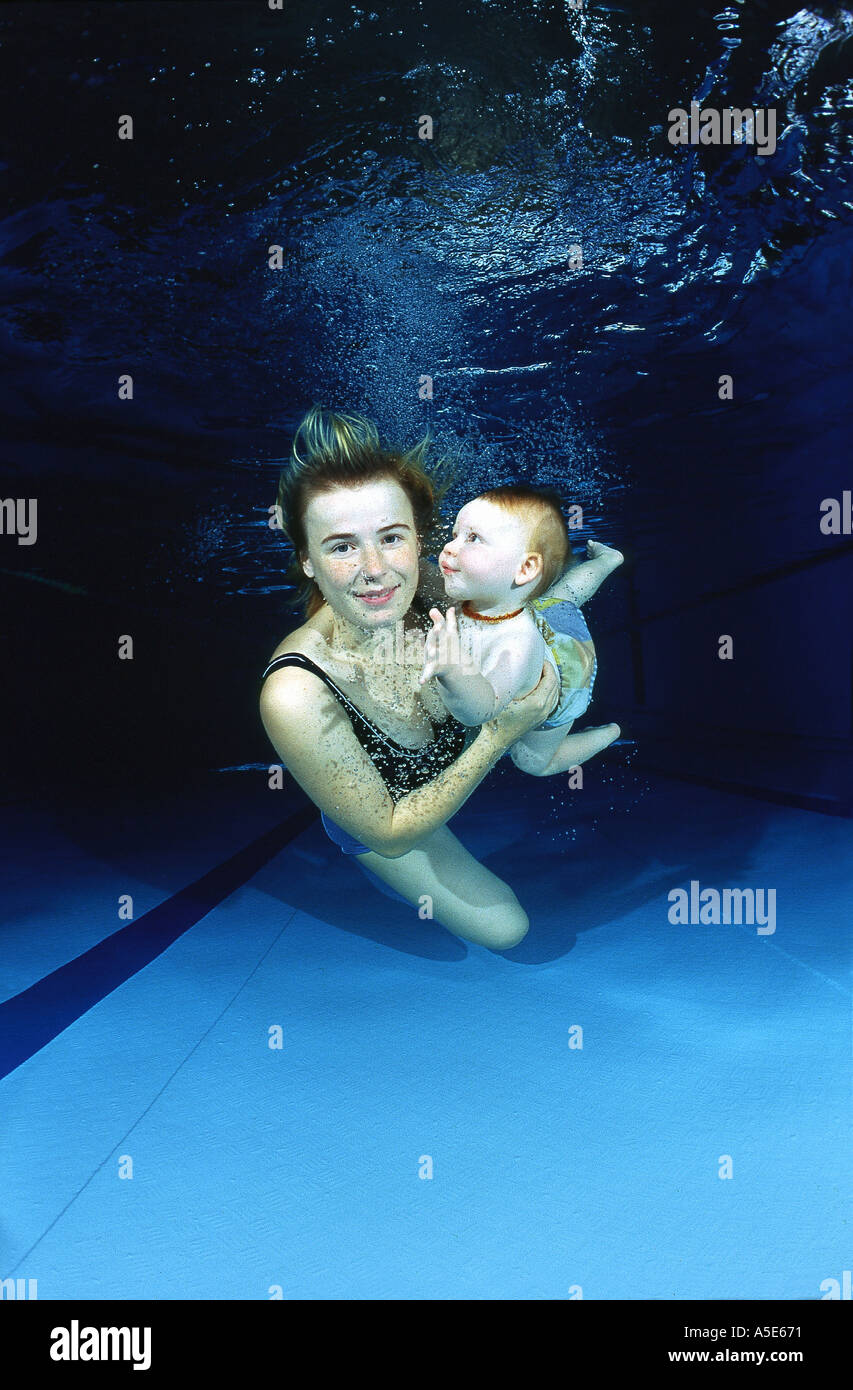 Mother and baby underwater hi-res stock photography and images - Alamy