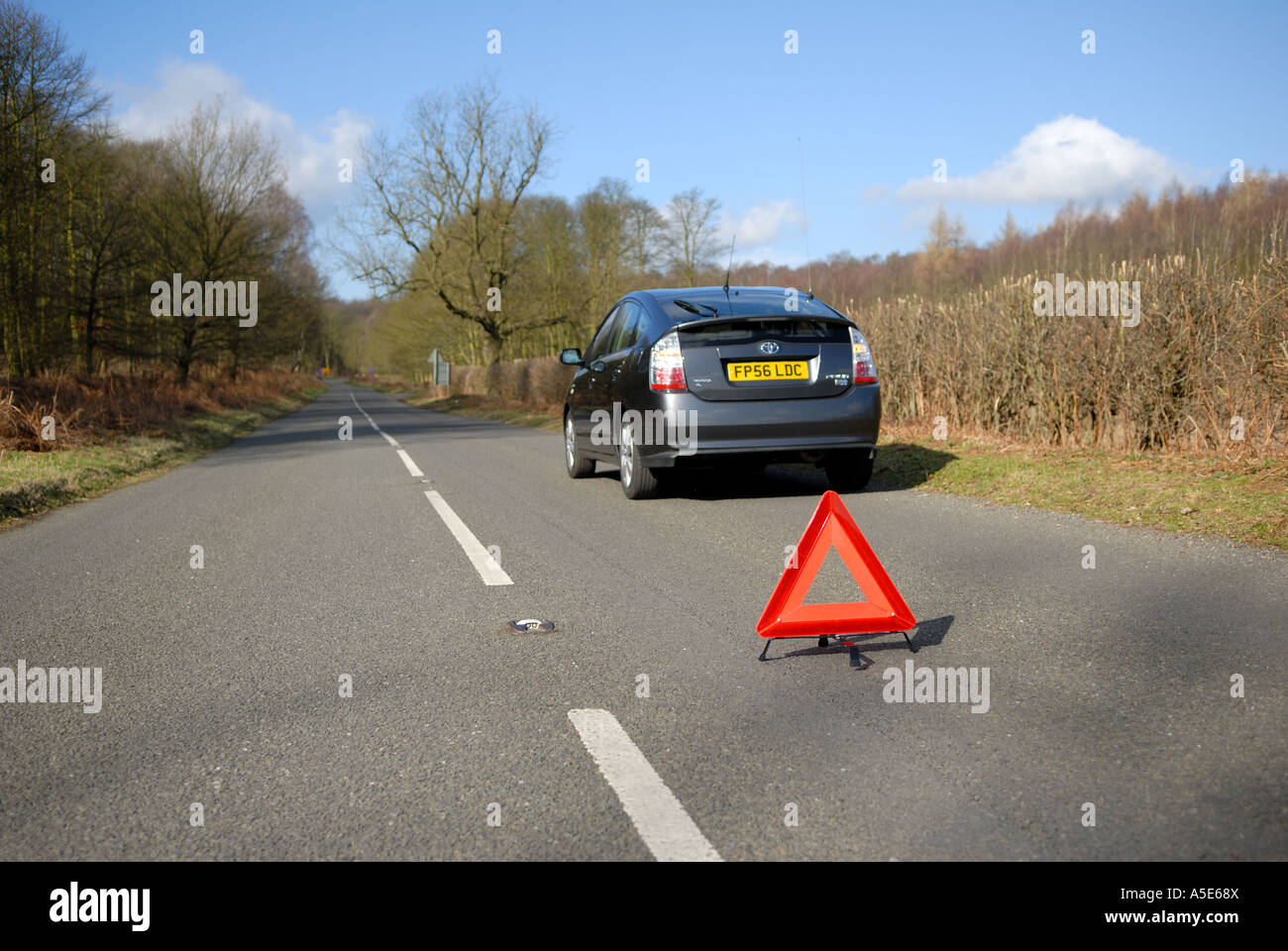 Beware Car Breakdown Stock Photo - Alamy