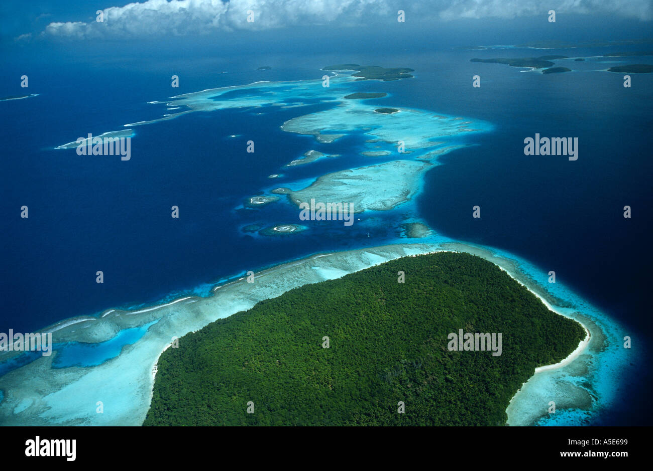 aerial photo of tropical islands Stock Photo - Alamy