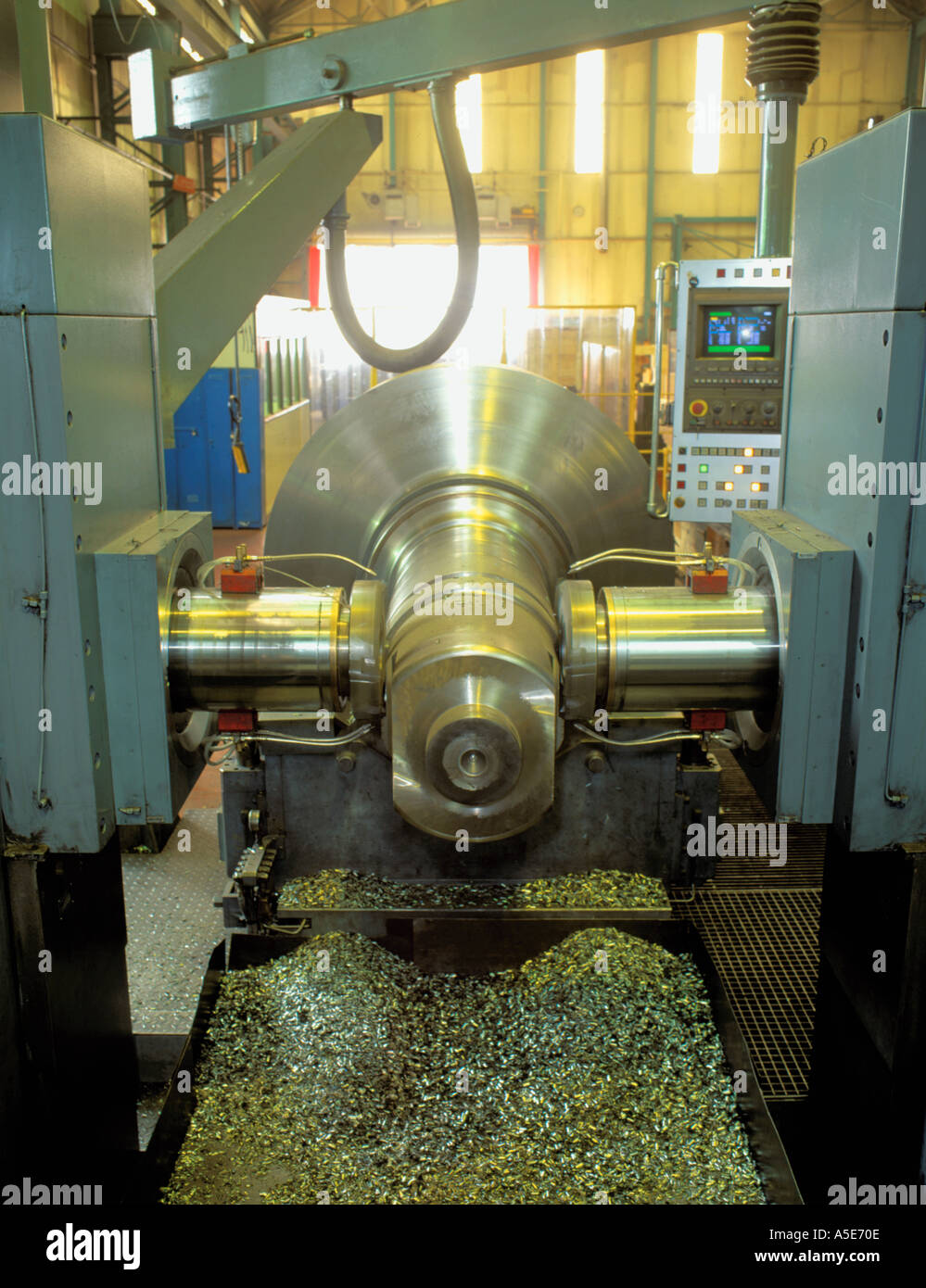 Computer controlled, twin rotary headed steel milling machine, heavy ...