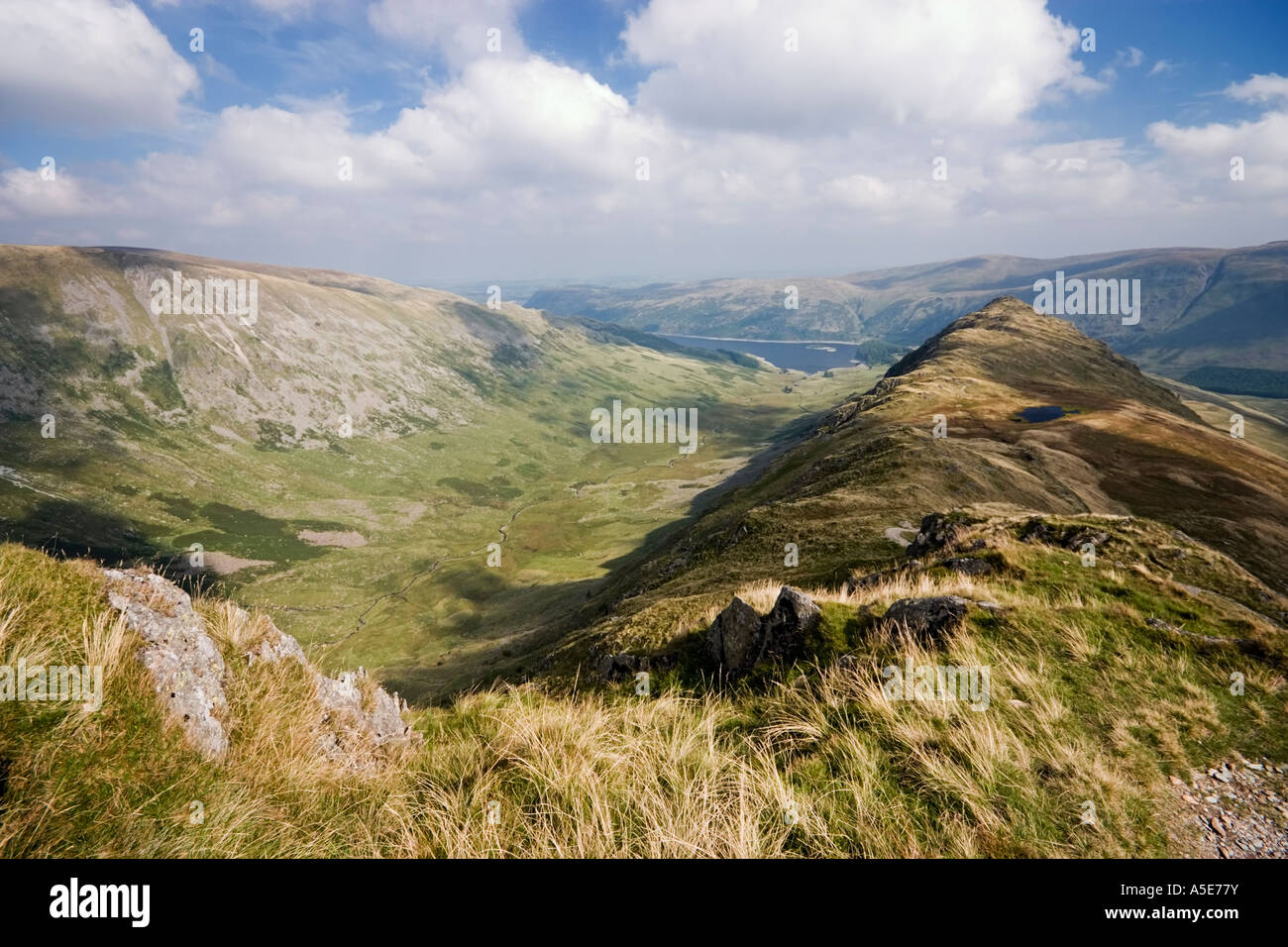 View from Long Stile looking towards Rough Crag Stock Photo - Alamy