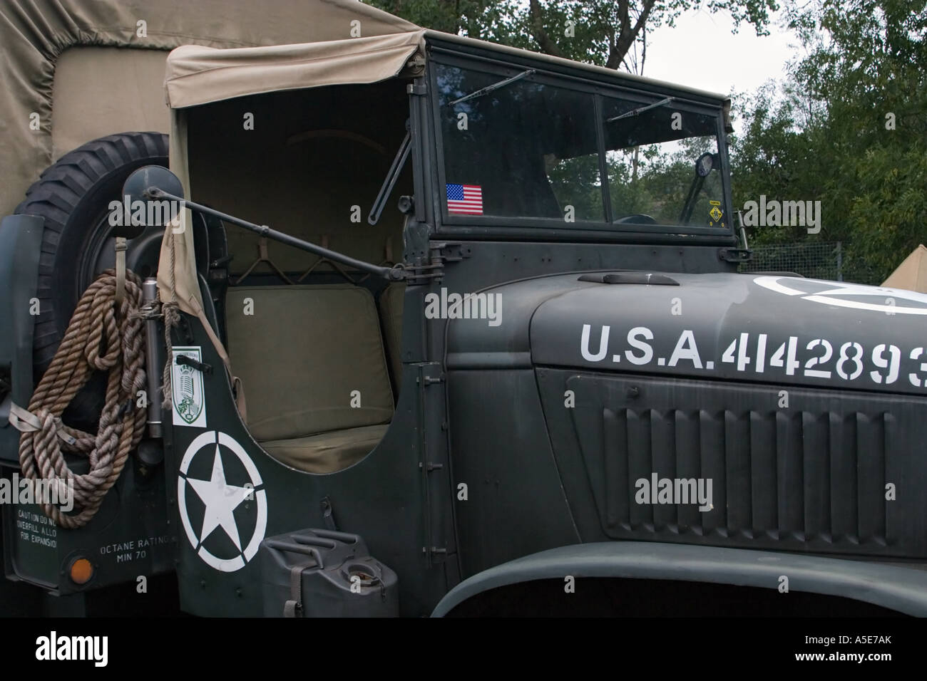 Restored US army vehicle at the Saddleworth Yanks Weekend Stock Photo ...