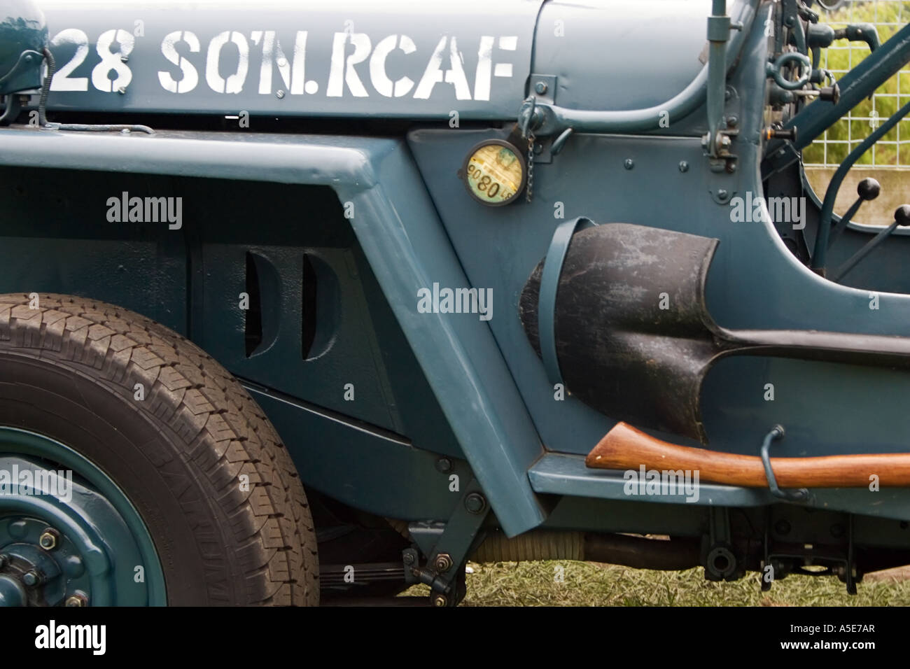 Side view of a restored US Jeep at the Saddleworth Yanks Weekend Stock ...