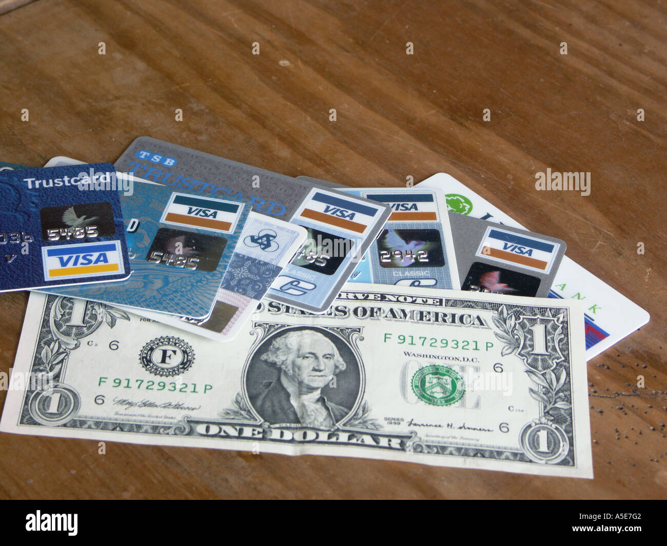 American dollar bills or notes of various denominations alongside ...