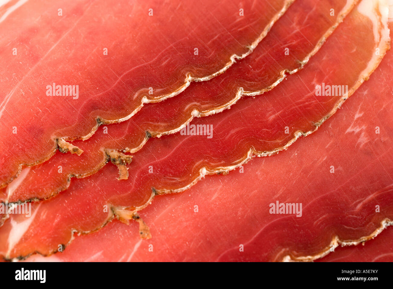 Slices of Serrano Ham Stock Photo - Alamy