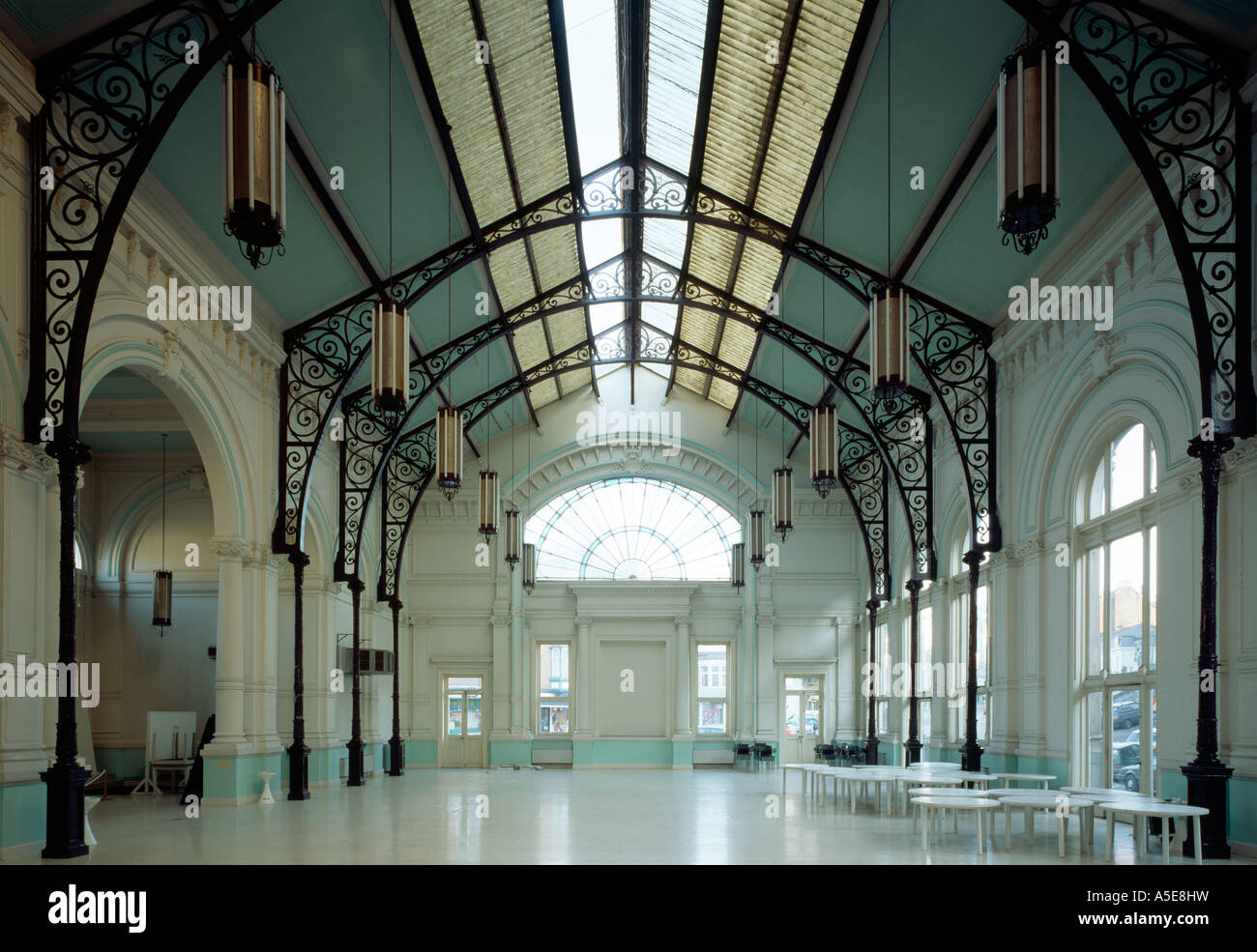 Spa, Pouhon Pierre, Trinkhalle Stock Photo - Alamy