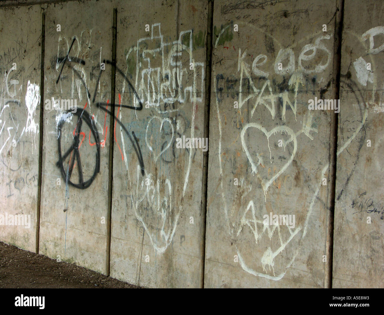 Vandal damage in underpass 1 Stock Photo - Alamy