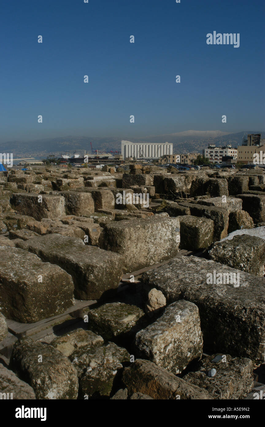 Beirut Lebanon Roman ruins downtown Stock Photo - Alamy