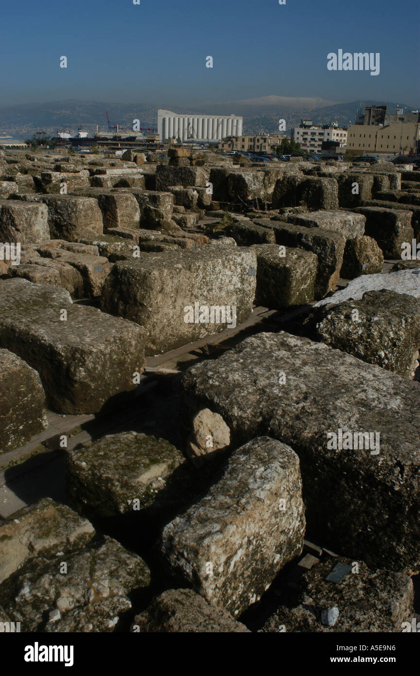 Beirut Lebanon Roman ruins downtown Stock Photo - Alamy