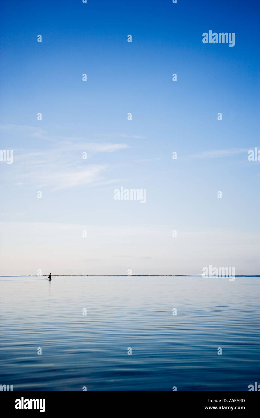 Fishing in Lagoon, Indian Ocean Stock Photo - Alamy
