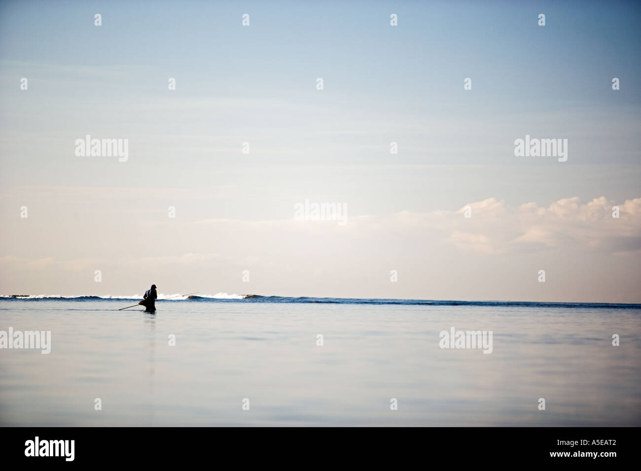 Fishing in Lagoon, Indian Ocean Stock Photo - Alamy