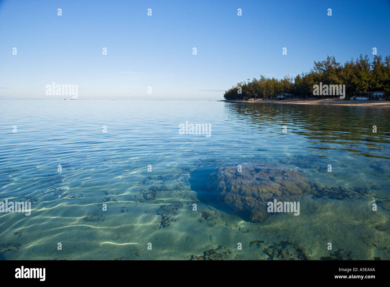 Lagoon, Reunion Island Stock Photo - Alamy
