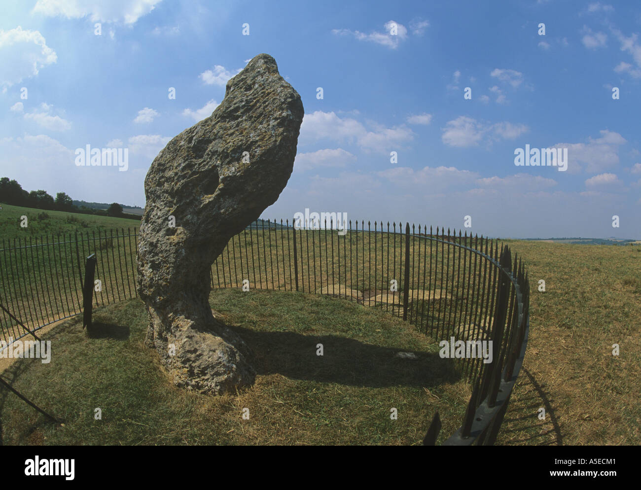 Kings Stone a single standing stone in a field across the road from The ...