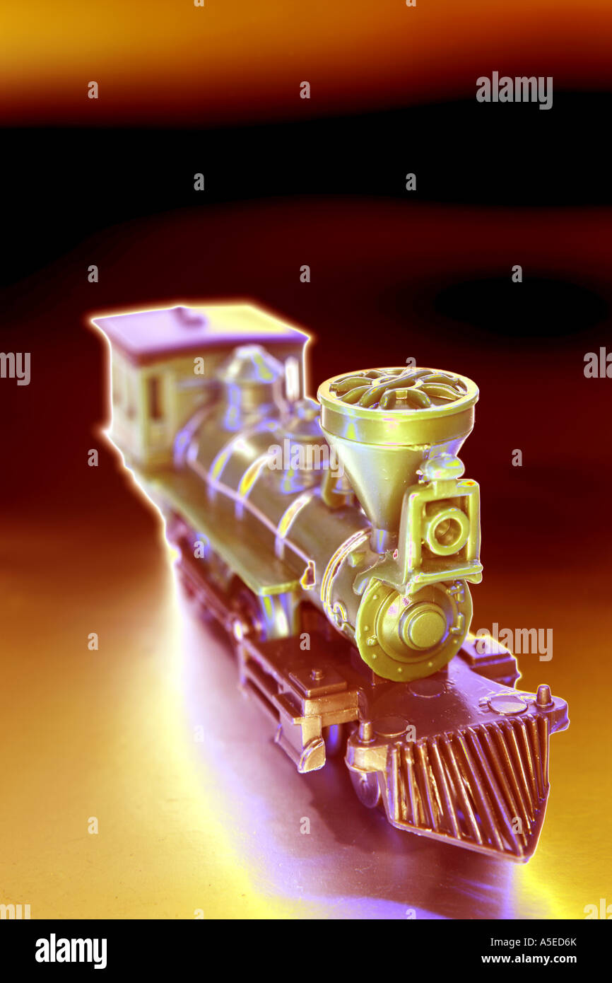 Toy train engine Stock Photo - Alamy