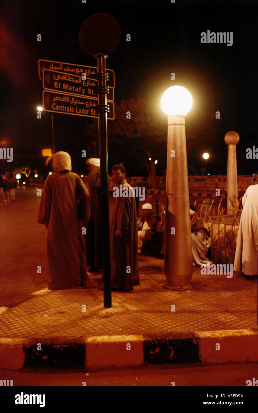 Cross road in Luxor Egypt Stock Photo - Alamy