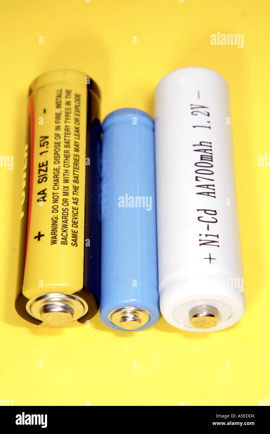 Three batteries hi-res stock photography and images - Alamy