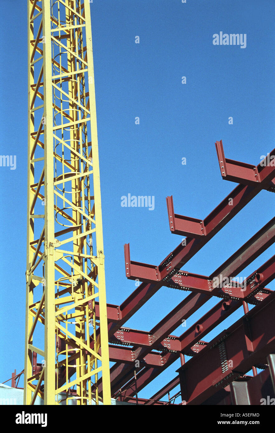 metal girders on building site Stock Photo - Alamy