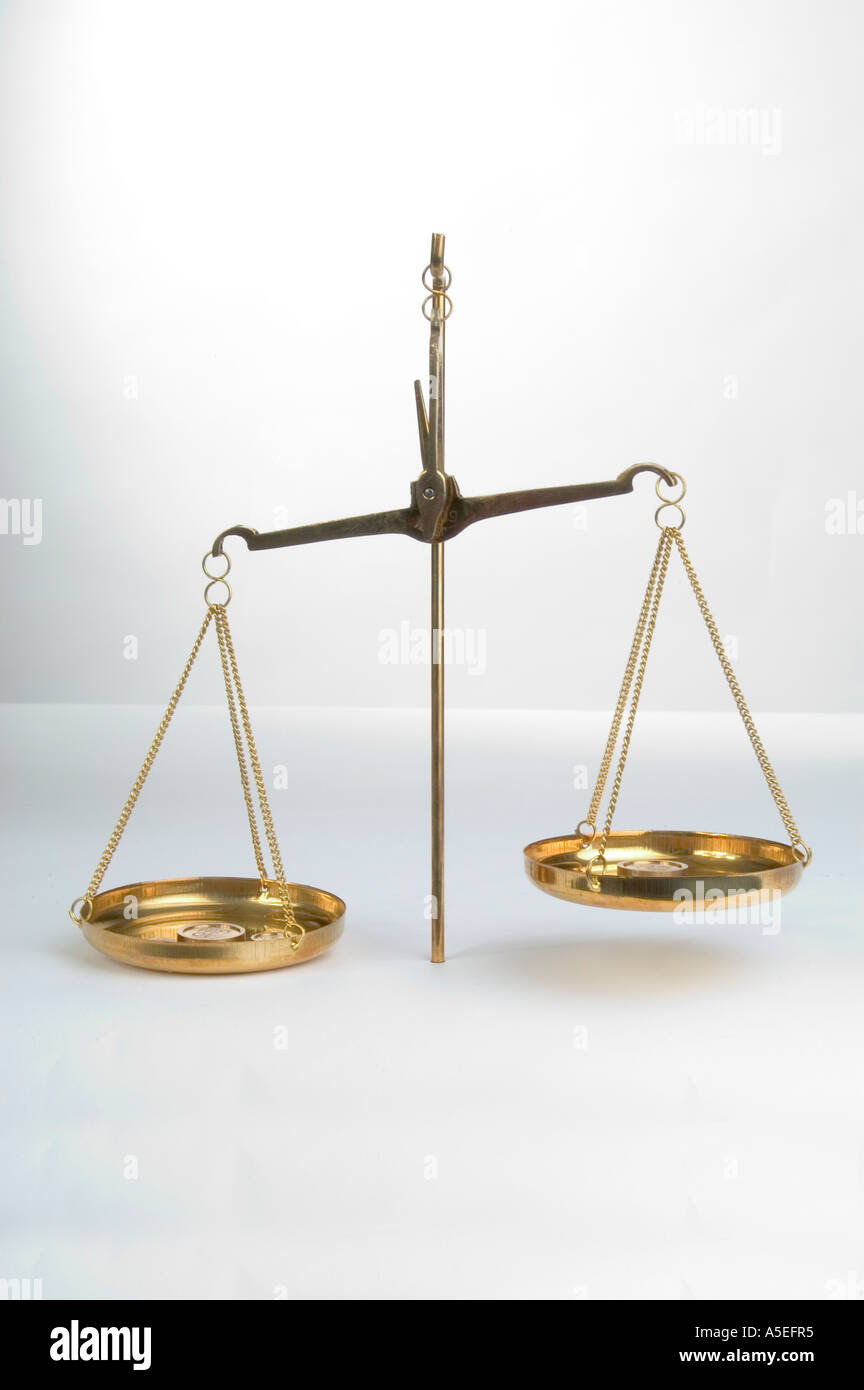 Balance Scale Unbalanced Vert 2 Stock Photo - Alamy