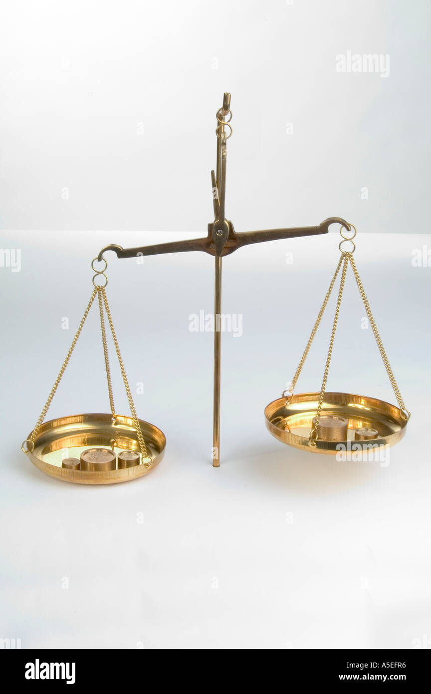 Balance Scale Unbalanced Vert Stock Photo - Alamy