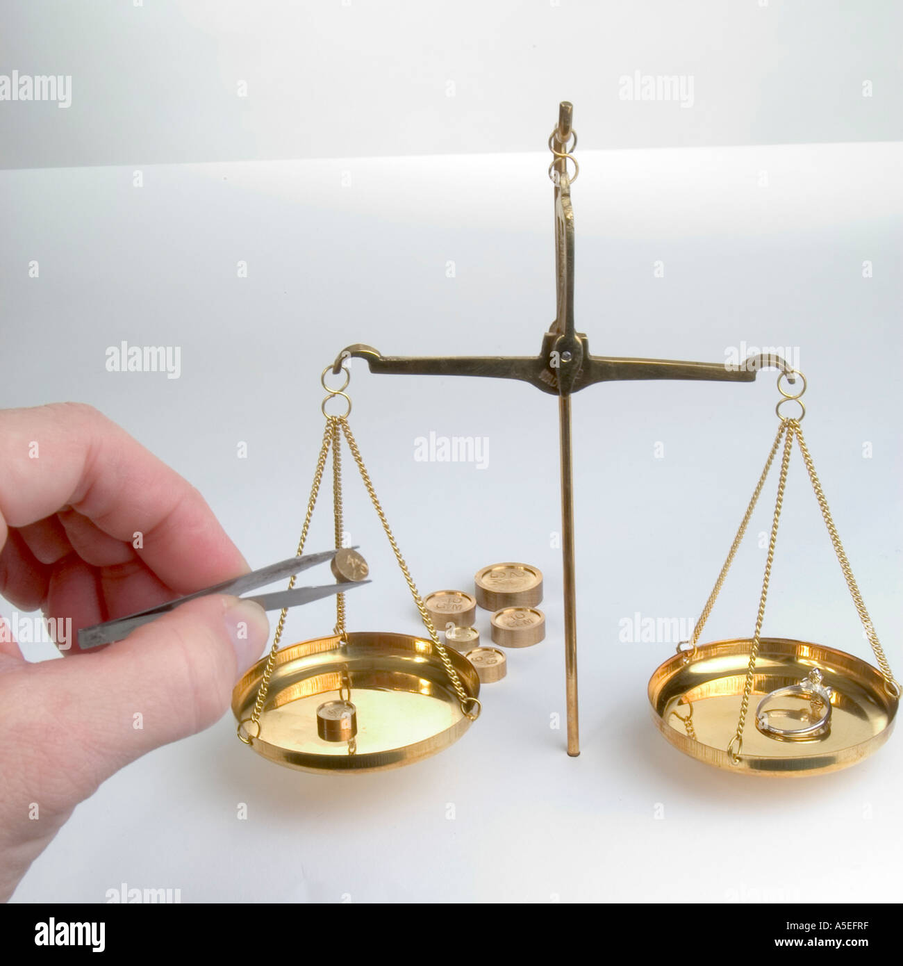 Silver weighing hi-res stock photography and images - Alamy