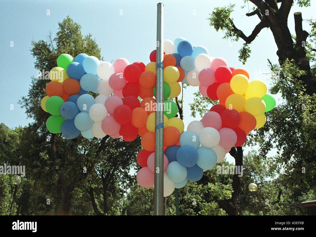 arrow made out of balloons Stock Photo - Alamy