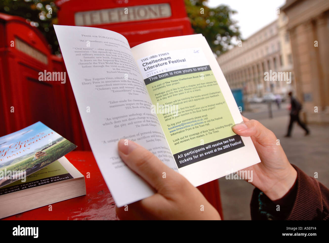 BOOKS LEFT ON A POST BOX AS PART OF THE BOOK DROP SCHEME AT THE ...