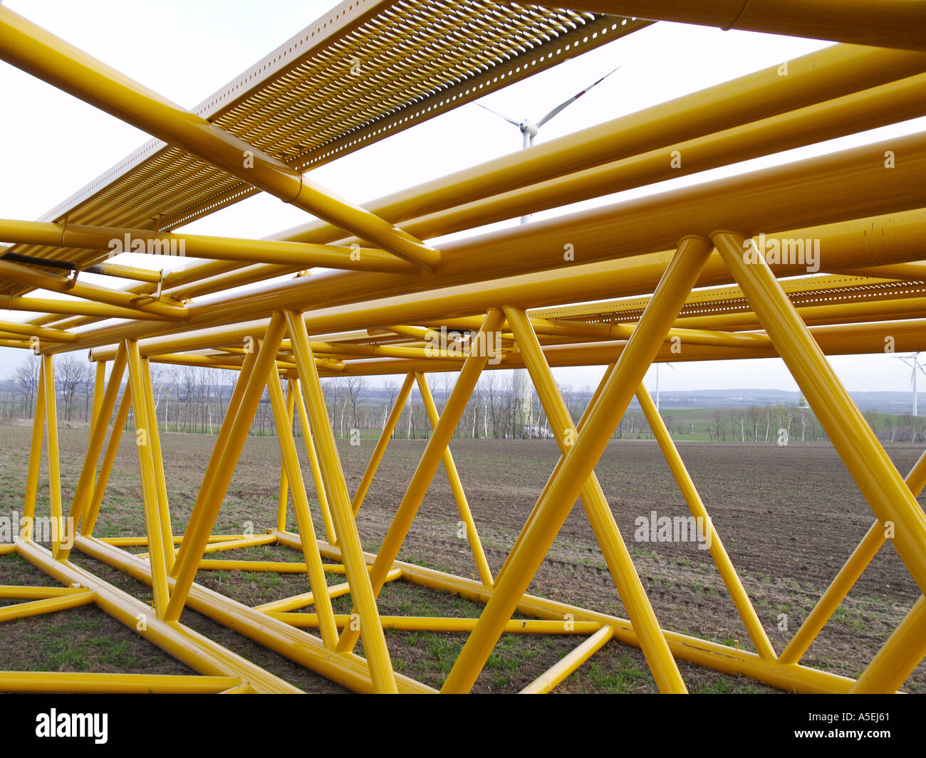 yellow structural design, stage Stock Photo - Alamy