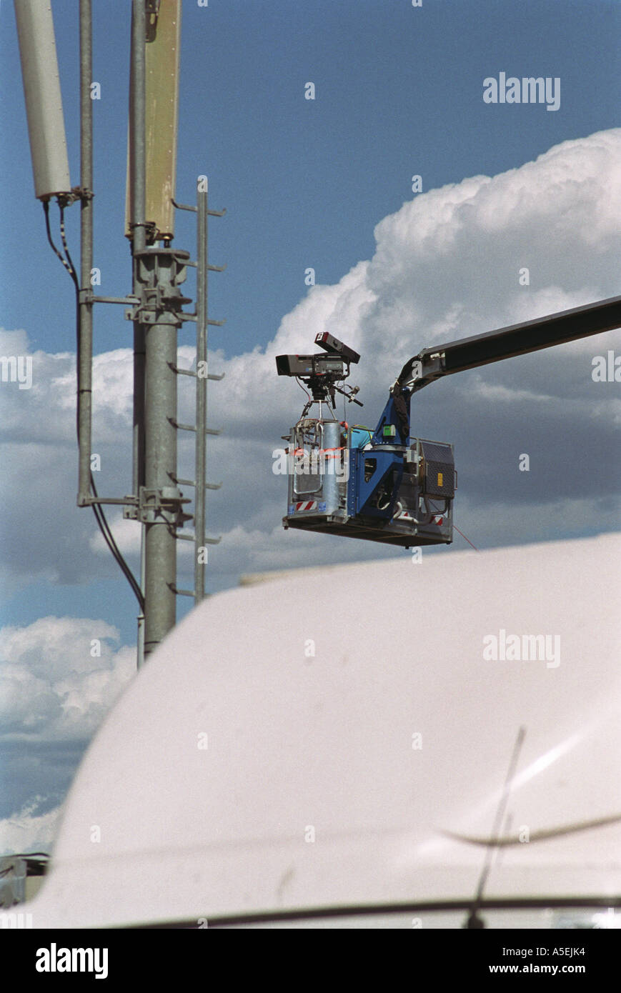 Outside broadcast cameraman crane hi-res stock photography and images ...