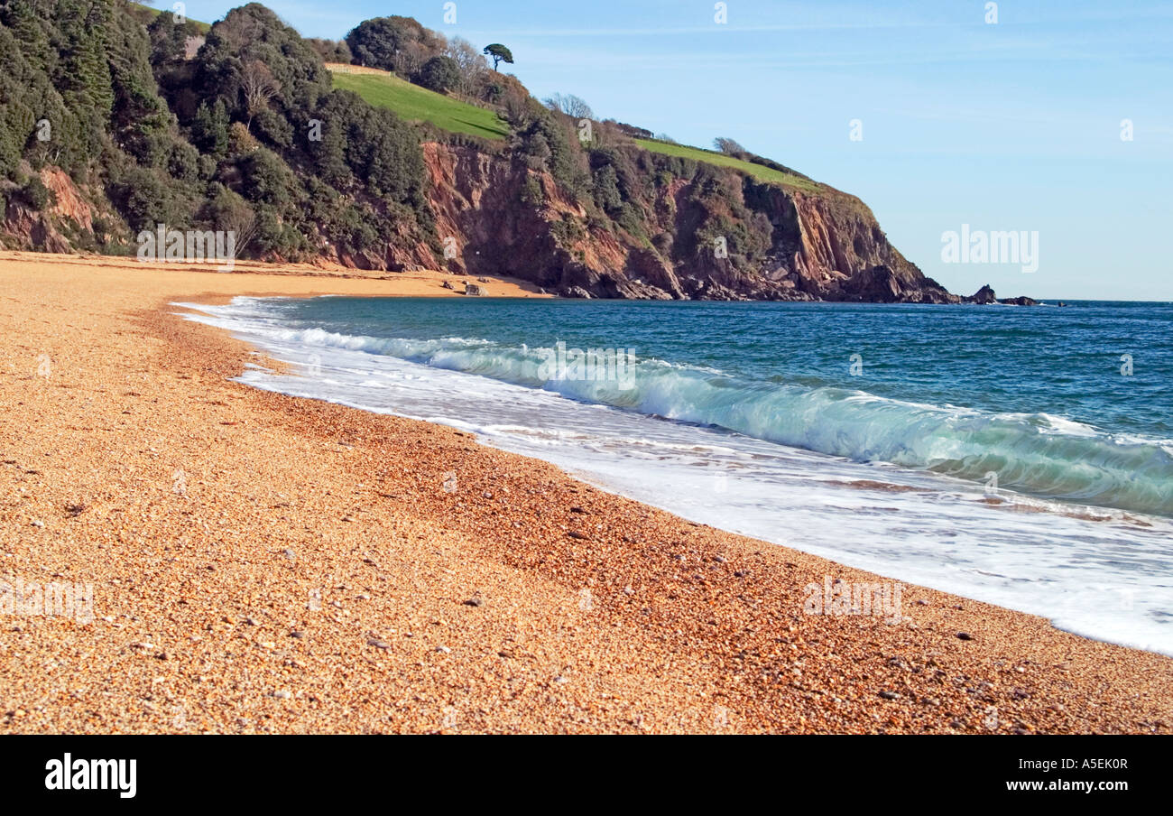 An image of a blue sea and sky along the south coast of Devon in ...