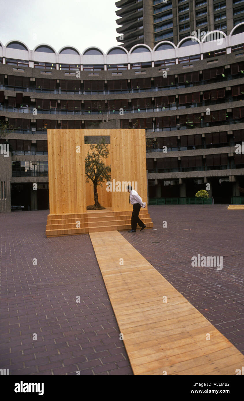 Barbican Art gallery sculpture display at the Courtyard City of London ...