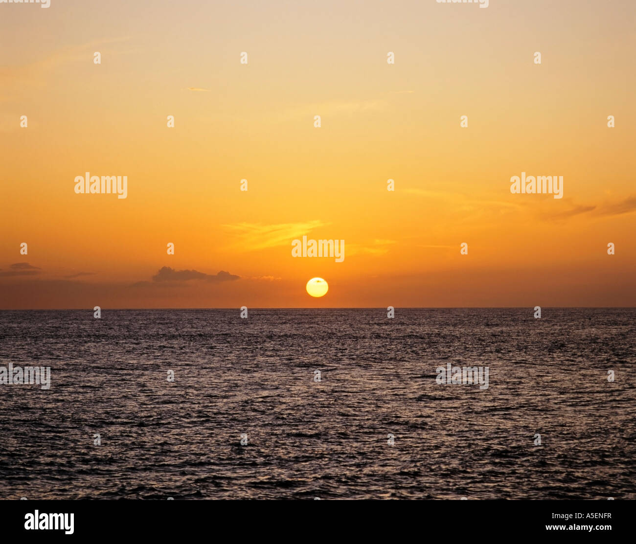 Sunset at Sea Atlantic Ocean Stock Photo - Alamy